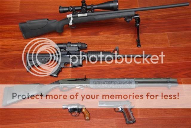 ultimate SHTF set-up 1 Black type rifle,1 sniper,1 handgun,1 shotgun ...